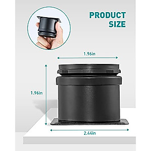 HDAJY 8pcs 2 Inch Furniture Legs, Adjustable Metal Couch Legs with 32 Screws, Premium Furniture Feet, Used for Cabinet Legs, Feet for Furniture, Black