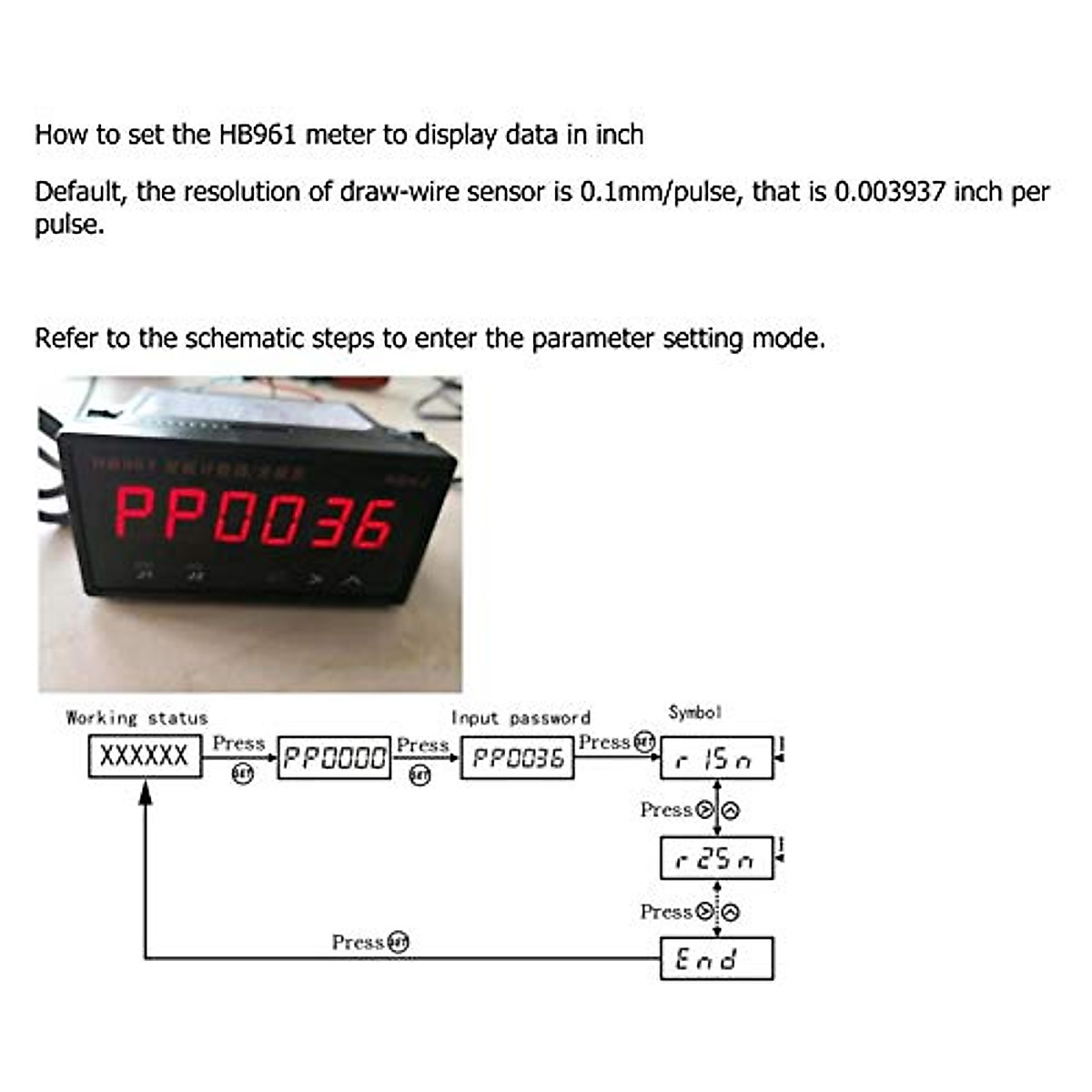 CALT 1 Meter 1000mm Stroke Linear String Pot Encoder Sensor 6 Digit Digital Meter Counter Display pushpull ABZ 3 signals 5-26V DC
