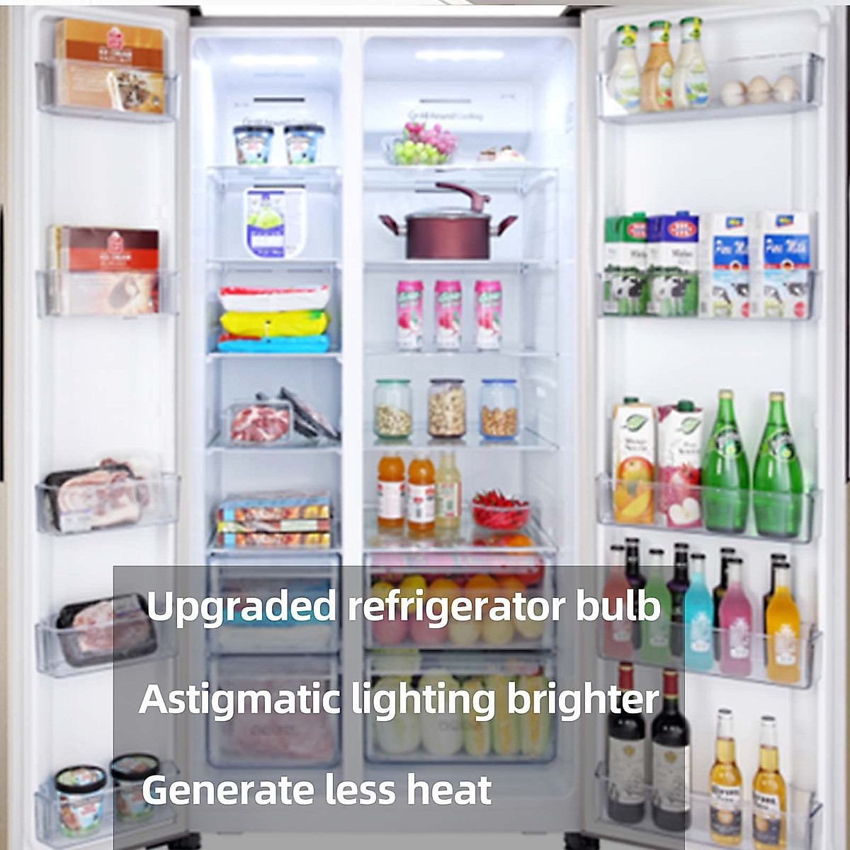 LIENNGKE LED KEI D34L Refrigerator AC 100-265v 3.5w Light Bulb Replacement E26 40W Halogen Equivalent Daylight White 6000K 500Lm Medium Screw Base Corn T10 Pack of 2