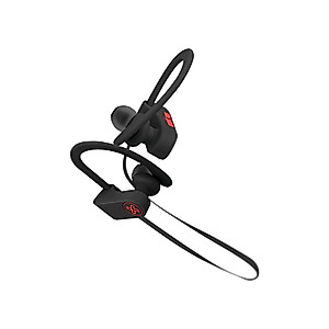 Klipxtreme JogBudz II Sports Earphones with Mic Lightweight Water-Resistant Earbuds with Ear Hooks Compatible with Siri and Google Voice, Wireless Headphones (Black)