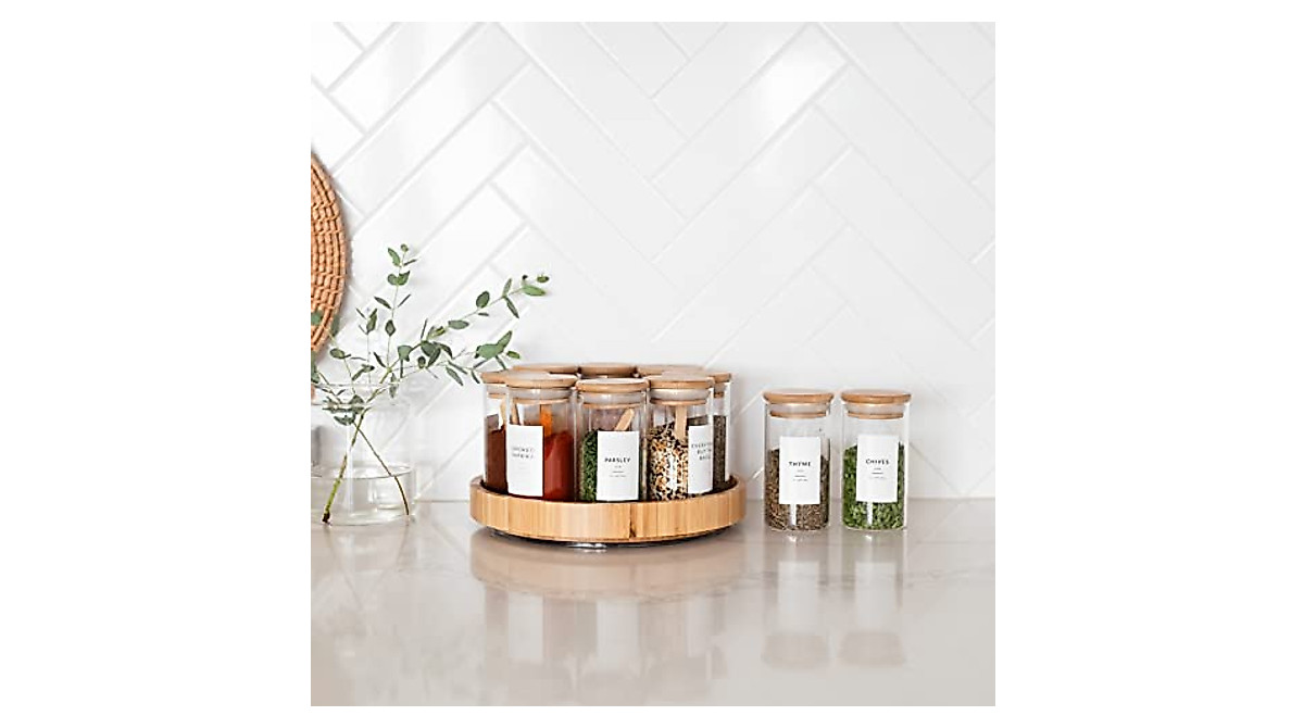 Minimalist Spice Jar & Expiration Labels for Kitchen Organization