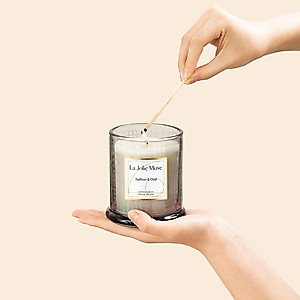 LA JOLIE MUSE Saffron & Oud Candle, Candle Gifts for Women & Men, Natural Soy Candles for Home Scented, Luxury Jar Candles, 70 Hours Long Burning, 10oz