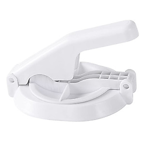 Cabilock 1pc Dumpling Wrapper Dumpling Roller Skin Dough Presser Comal Para Tortillas Pelmeni Molds Mr Tortilla Hand Mold Flour Dough Ball Presser Cutter Ravioli White To Rotate