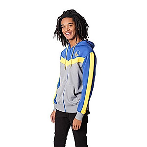 Ultra Game NBA Golden State Warriors Mens Soft Fleece Full Zip Jacket Hoodie, Team Color, Medium
