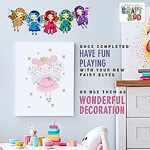 CRAFTILOO Fairy Elves Sewing Kit for Kids, Fun and Educational Fairytale Craft Set for Boys and Girls Age 7-12, Sew Your Own Felt Fairy Craft Kit for Beginners (Garden Rainbow Fairies Kit)