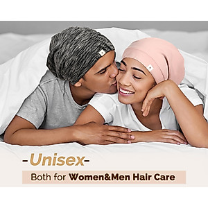 YANIBEST Silk Satin Bonnet Hair Wrap for Sleeping - Adjustable Stay on Silk Lined Slouchy Beanie Hat for Curly Hair and Braids