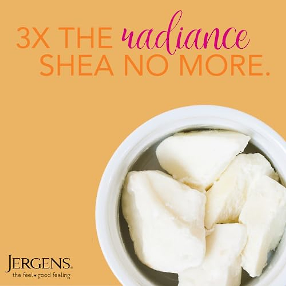 Jergens Shea Butter Hand and Body Lotion, Deep Conditioning Moisturizer, 3X More Radiant Skin, with Pure Shea Butter, Dermatologist Tested, 26.5 Oz
