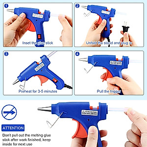 Kimystam Set Silicone Soldering Gun, Mini Hot Glue Gun Kit with 100 Glue Sticks for School Crafts DIY Arts Quick Home Repairs, 20W