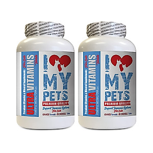 I LOVE MY PETS LLC cat Immune Booster - Ultra Vitamins - CAT Health - Mineral Boost - Vitamins for Cats Skin and Coat - 180 Treats (2 Bottles)