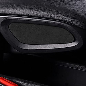 Toworldit Alcantara + ABS Material Center Console Armrest Box L/R Cover Trim Sticker Compatible with BMW Mini Cooper F60 2018-2020 (Black Gray)