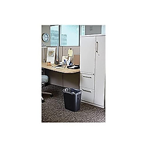 Rubbermaid Commercial Soft Molded Plastic Wastebasket, 7 Gal, Black