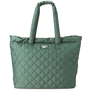 Reebok Women's Puffer Tote Bag - Carry On Sports Gym Shoulder Bag - Lightweight Casual Purse, Size ONE SIZE, Trek Green