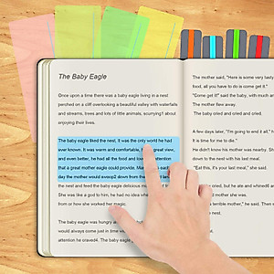 16 Pieces Guided Reading Highlight Bookmark Strips Colored Overlay Reading Tracking Rulers for Dyslexia, ADHD and to Reduce Visual Stress, 8 Standard Size and 8 Large Size