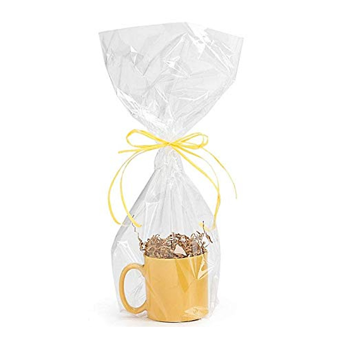 A1 Bakery Supplies 10 Pack BOPP Clear Cello Cellophane Bags Gift Basket Package Flat Gift Bags BOPP Bags (Flat, 9 x 20)