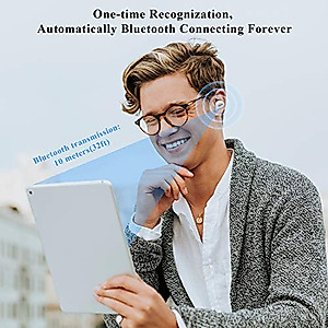 BOYA True Wireless Earbuds, Blutooth 5.0 in-Ear Earbuds Touch Control Wireless Headphone Earphone with Charging Case Built-in Microphone for Phone Calls Music Listening Sports (White)