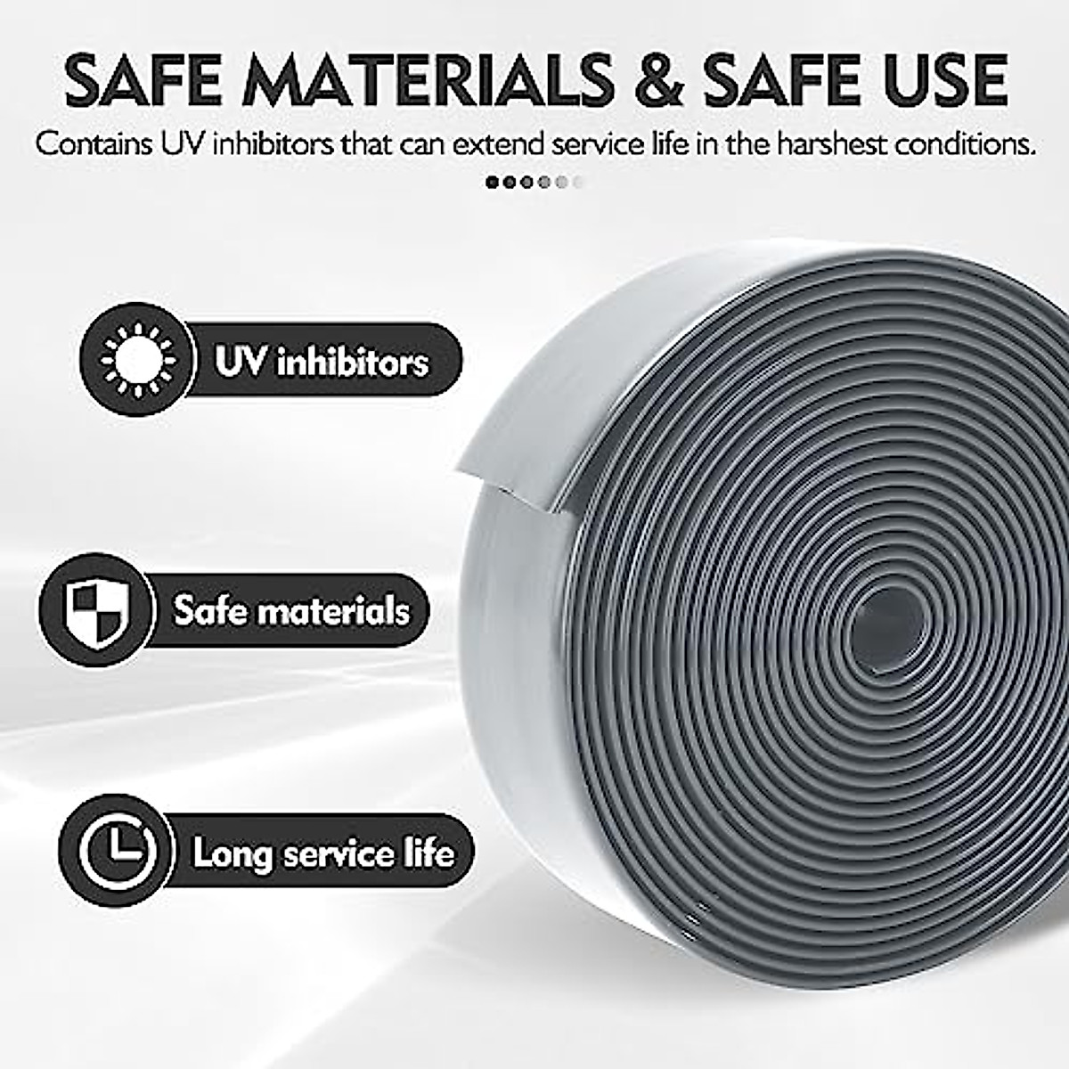 LukLoy 50ft Long Vinyl Straps for Patio Chairs Repair 2" Wide Patio Furniture Replacement Straps, Grey