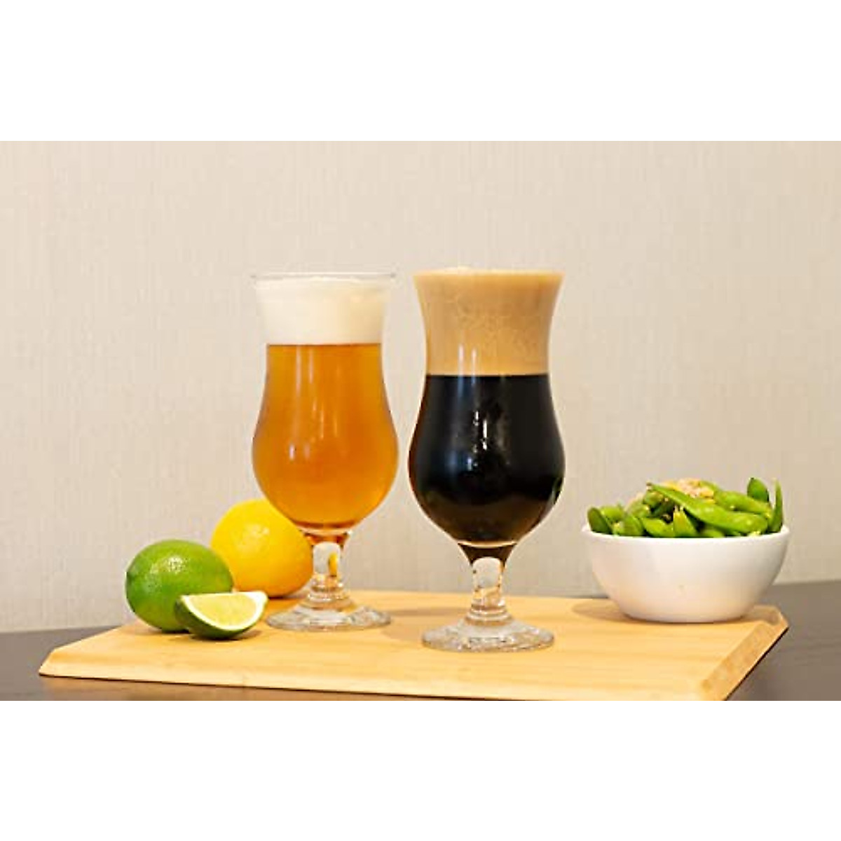 Epure Venezia Collection 12 Piece Hurricane Glass Set - Perfect for Drinking Pina Coladas, Cocktails, Full-Bodied Beer, Juice, and Water (Pina Colada (15.5 oz))