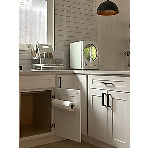 2nd Gen Paper Towel Holder Under Cabinet, [More Studry] Self Adhesive or Drilling Paper Towel Holder Wall Mount for Kitchen, RV, [Fit Mega Paper Towel Roll] SUS304 Stainless Steel Paper Towel Rack