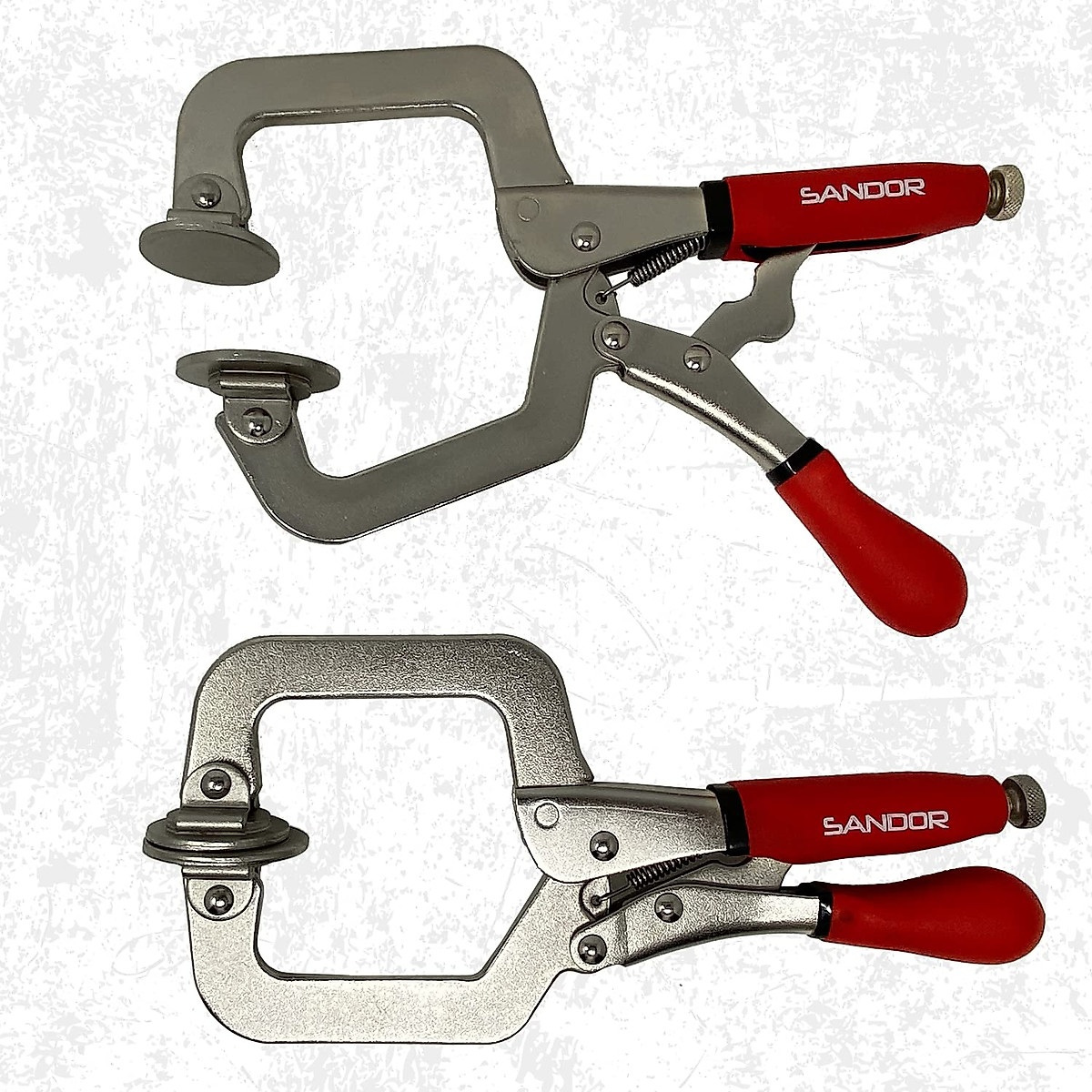 3" Metal Face Clamp Woodworking - (Pack of 2) Heavy Duty C-Type Wood Clamps Clamping Tools with Ergonomic Grip for DIY, Pocket Hole Joinery, Cabinetry, Welding, Carpentry