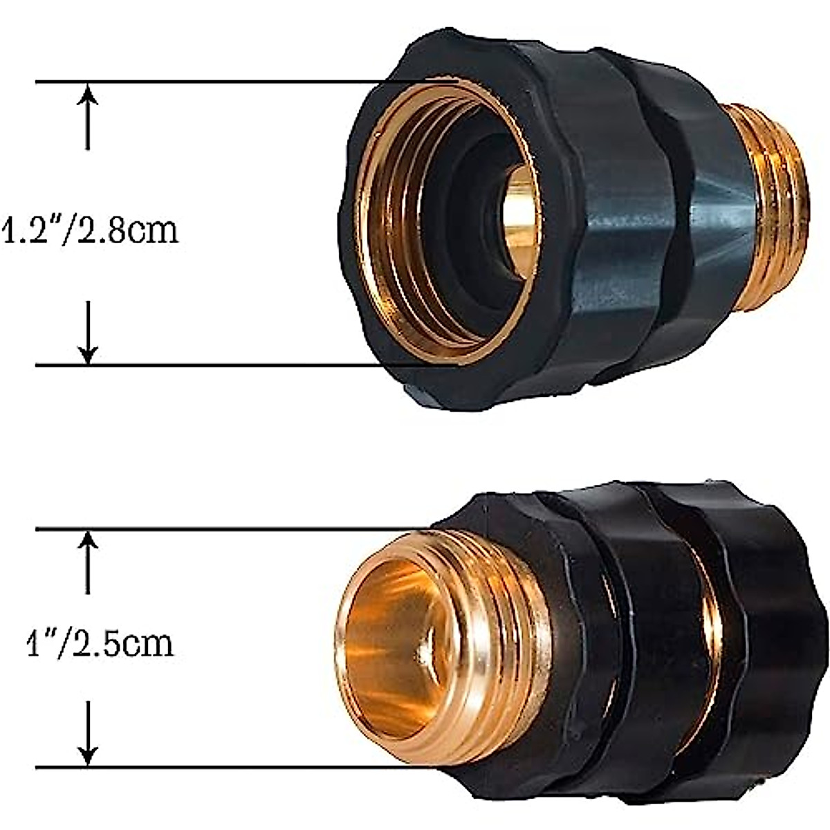 LIULO TOOL 3/4 Inch Garden Hose Quick Connect, Aluminum Garden Hose Fittings, Male and Female Water Quick Release Hose Connector, 6 Set