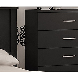 South Shore Step One 4-Piece Bedroom Set Pure Black, Contemporary