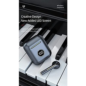 Kawii Wireless Bluetooth Earbuds X1, Headphones 50H Playtime with LED Digital Display Charging Case, Waterproof Earphones with Mic for Android iOS Cell Phone Computer Laptop