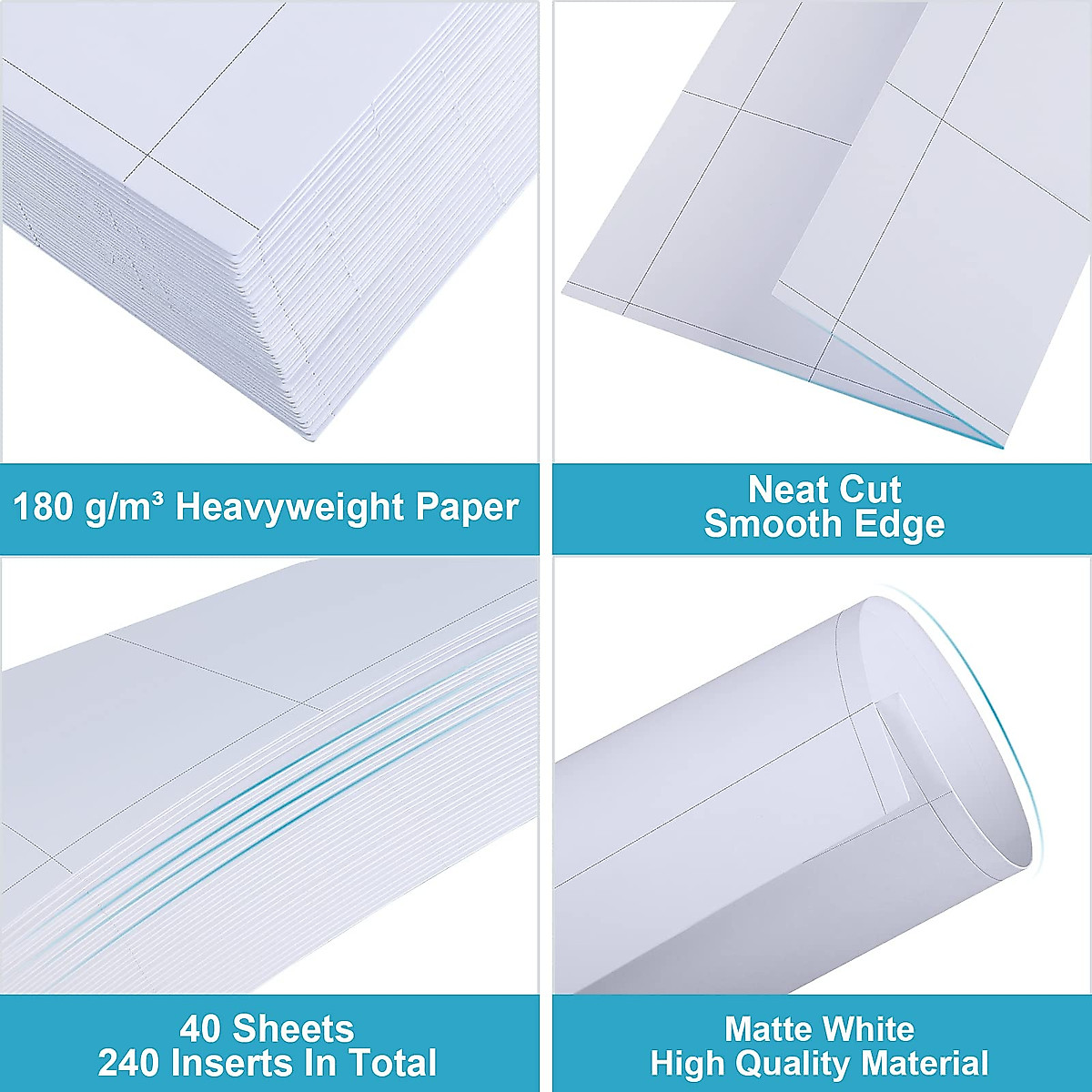 MaxGear Name Badge, Name Badges Inserts Name Badge Labels, Printable Name Tags, Name Tag Inserts, Insert Badge Refill 240 Badge Inserts, Printable Inserts and Badge Holders, 3 x 4 Inch (5392), White