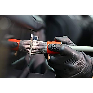 Fox Clean Car Detailing Brush Set of 3 Brushes - Interior & Exterior Car Cleaning Kit - Auto Detail Brush Tools for Cars 
