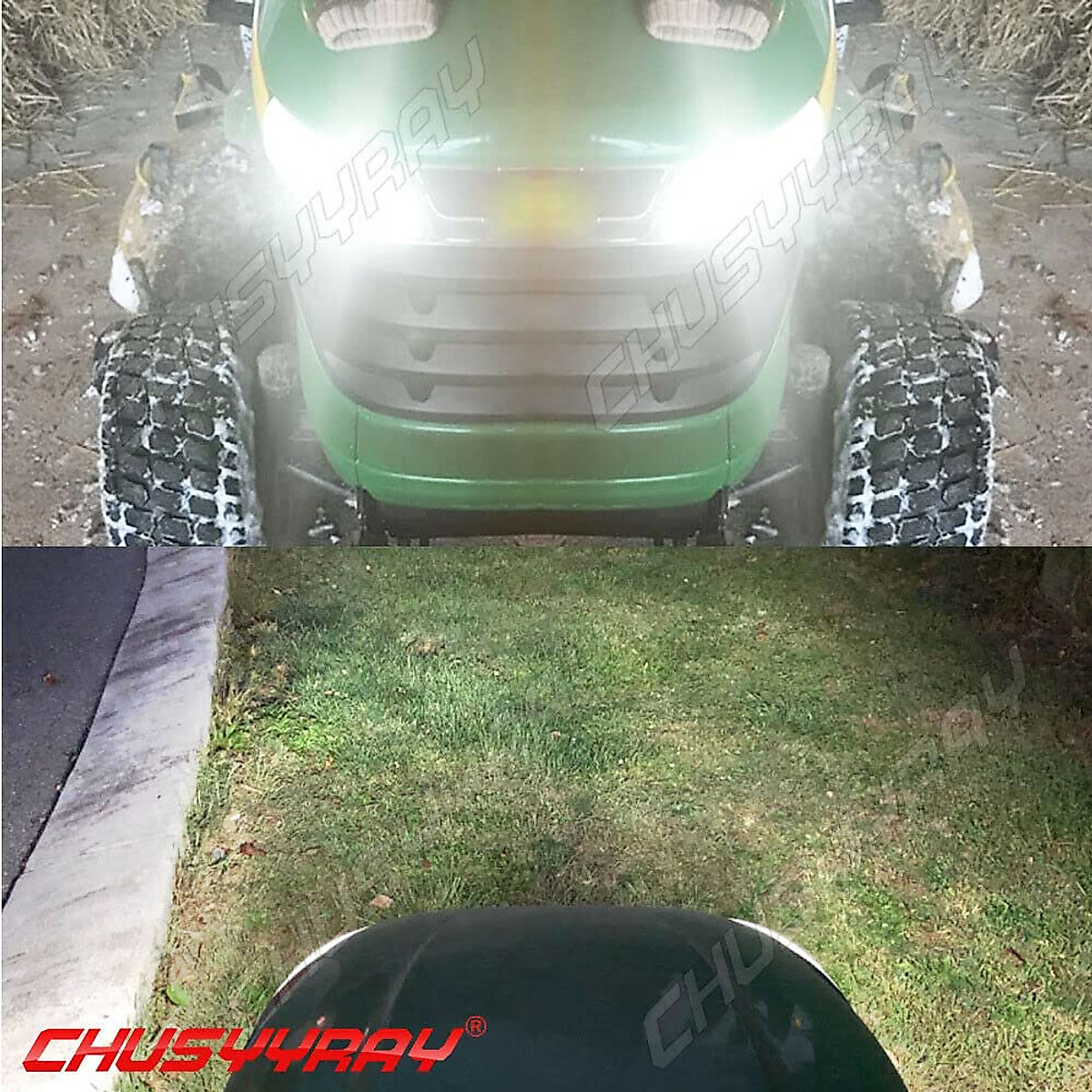 CHUSYYRAY Snow Blower Bulbs Compatible with Ariens 00432600, 881 Bulbs Combo, 6000K White Super Bright, Halogen Replacement Bulbs, Plug and Play, Pack of 2