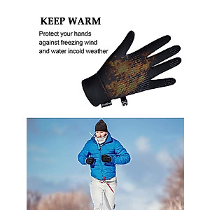 EAGLEFLY Winter Womens Gloves Touch Screen Water Resistant Warm Gloves for Outdoor Walking, Riding, Cycling, Running and Driving for Men and Women Tactical Gloves (Black Large)