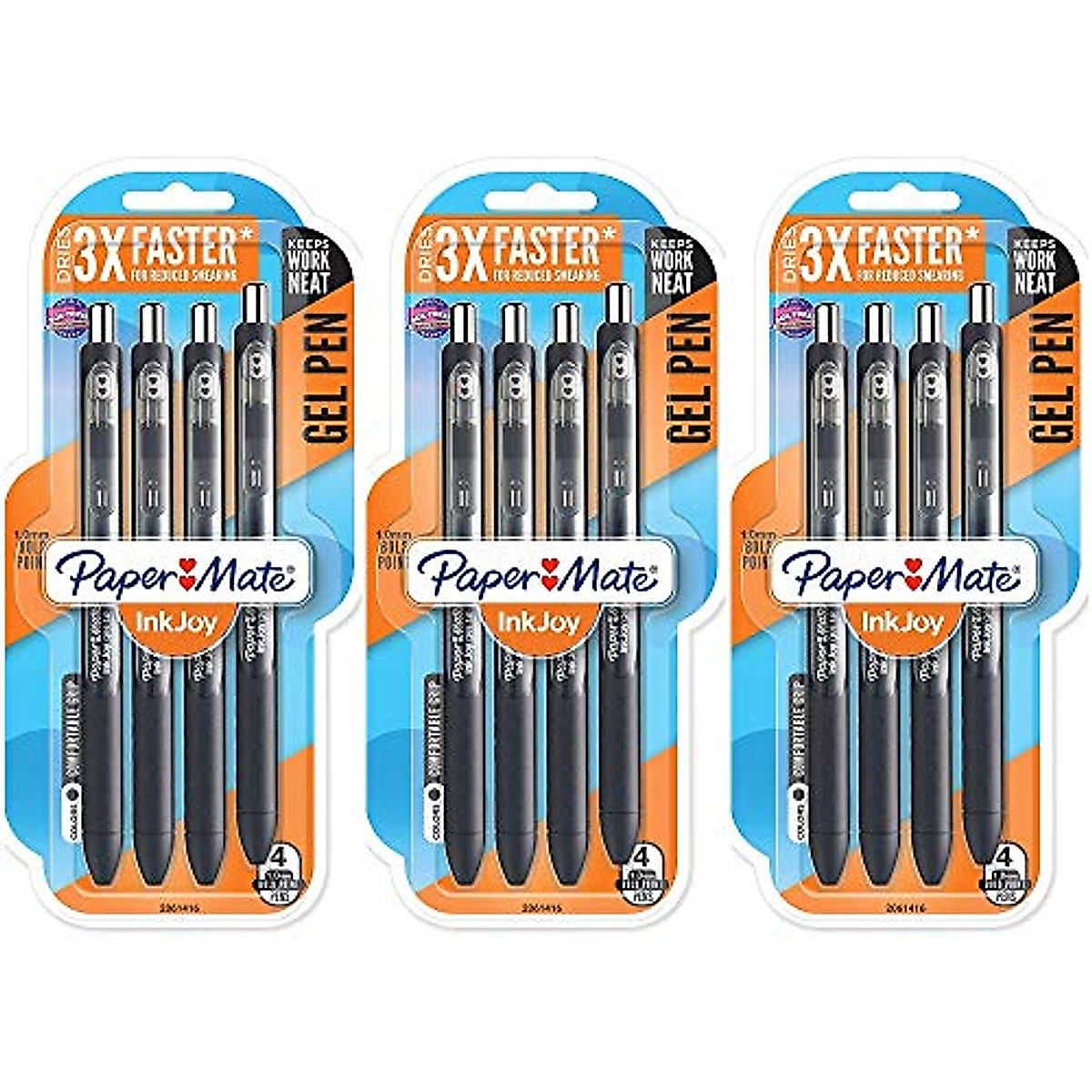 Paper Mate InkJoy Gel Pens, Bold Point (1.0mm), Black, 12-Count