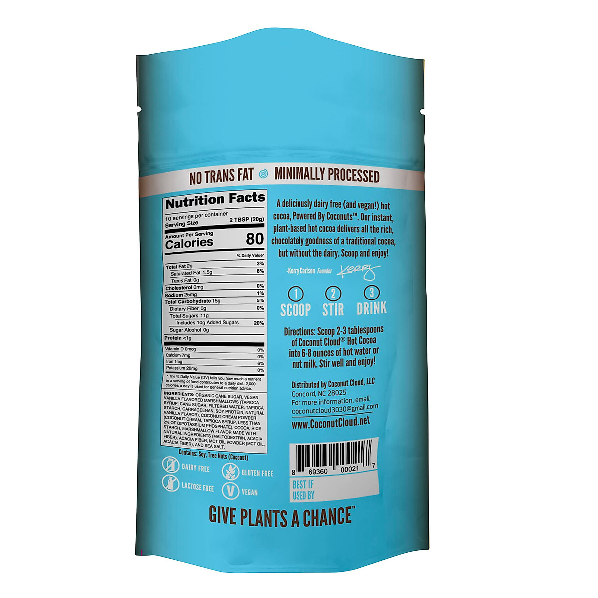 Dairy-Free Instant Hot Cocoa Mix with Vegan Marshmallows - Creamy, Natural Colorado Cocoa