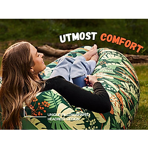WEKAPO Inflatable Couch Air Lounger Chair - Camping & Beach Accessories, Portable Blow up Sofa for Hiking, Lawn, Indoor/Outdoor Movies & Music Festivals. Lightweight and Easy to Set Up Air Hammock