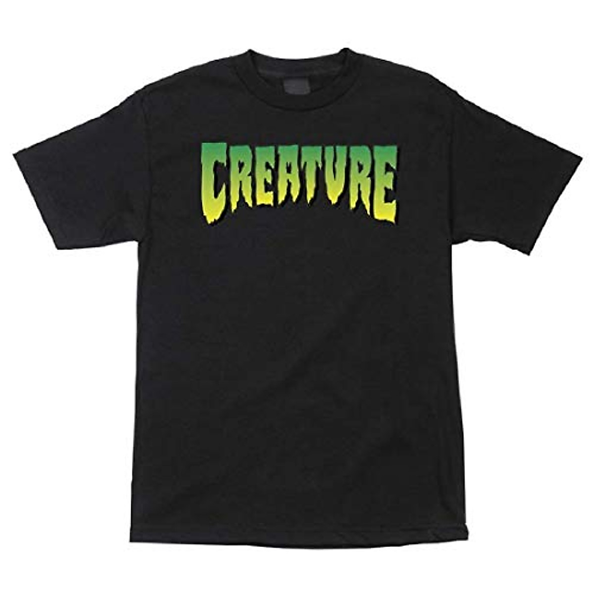 CREATURE Men's S/S T-Shirt Classic Logo Skate T-Shirt, Black, Size: Medium