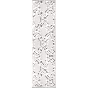 My Texas House by Orian Indoor/Outdoor Cotton Blossom Runner, 1'11" x 7'6", Natural