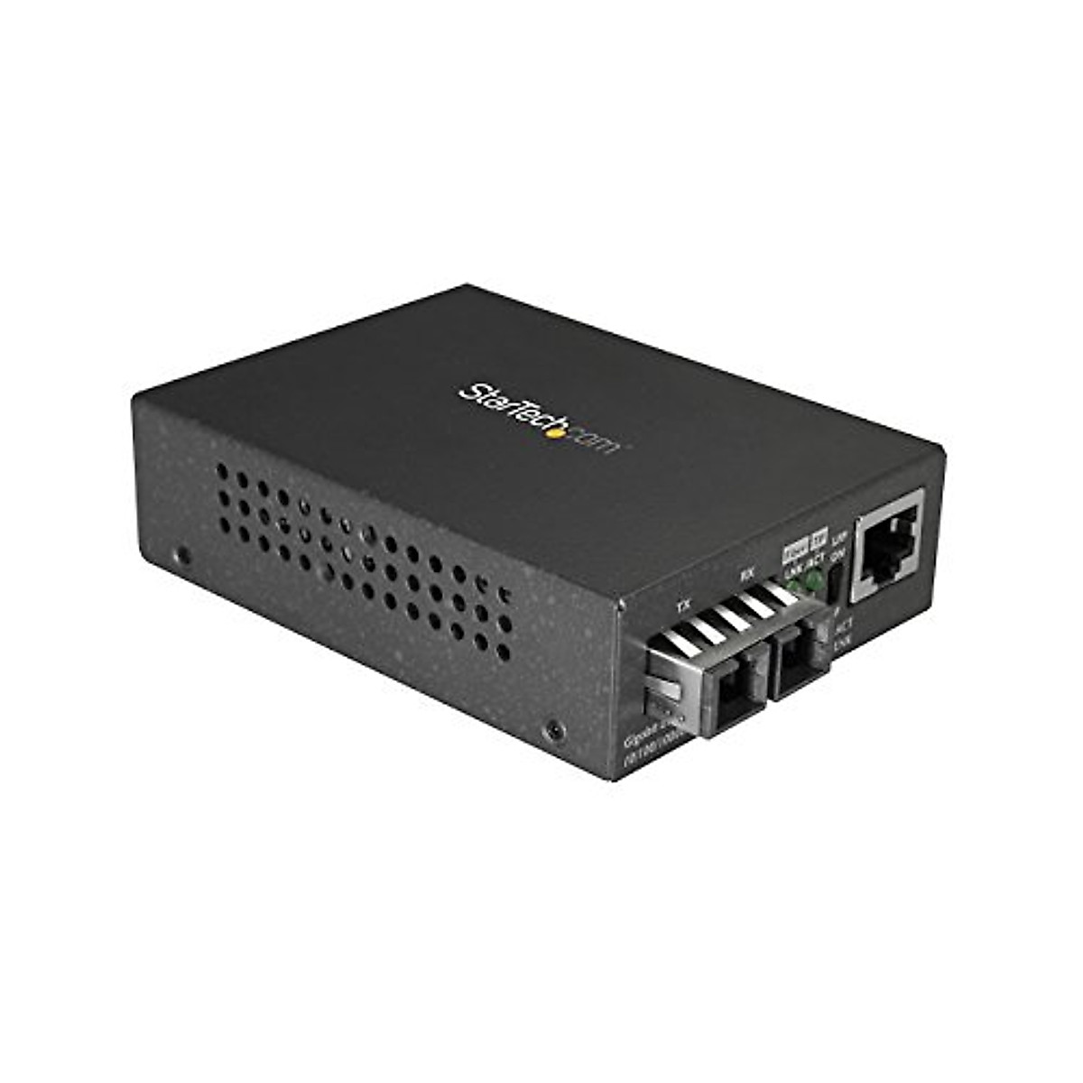 StarTech.com Multimode (MM) SC Fiber Media Converter for 10/100/1000 Network - 550m Range - Gigabit Ethernet - 850nm - Full Duplex, TAA (MCMGBSCMM055)