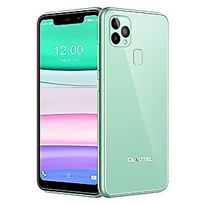 OUKITEL Smartphones Unlocked, C22 Unlocked Cell Phone 128GB+4GB, 4000mAh Battery, 5.86inch, Dual 4G Phone Android 10, 13MP Triple Cameras, Face ID&Fingerprint Unlock, US Version (Green)