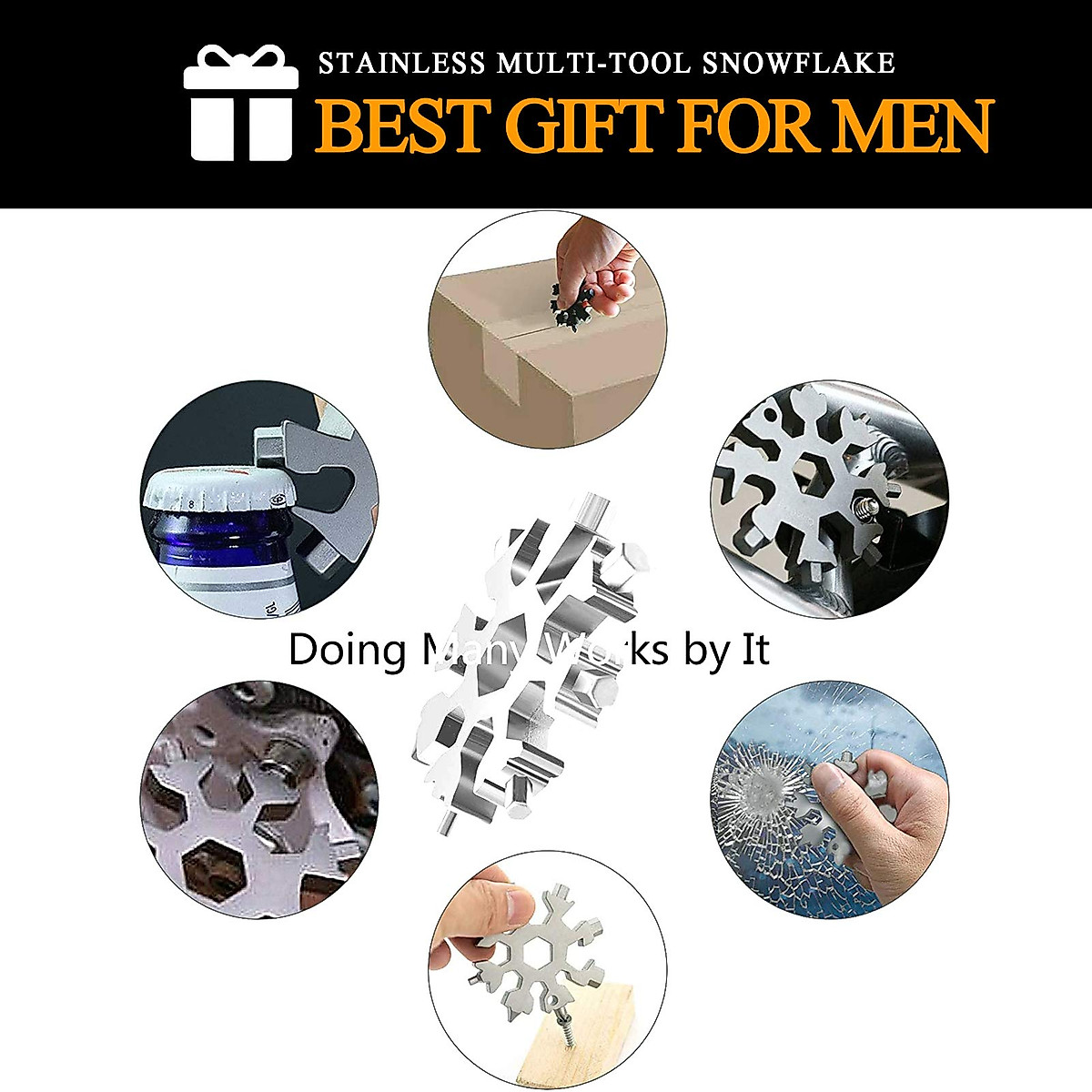 Bottle Opener Flat Phillips Screwdriver Kit/Wrench Keychain Gadgets Outdoor (Silver)