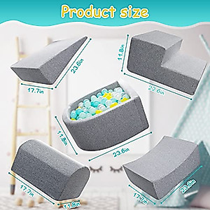Auksay Climbing Toys for Toddlers,Soft Foam Climbing Blocks for Toddlers,Baby Toddler Climbing Toys Indoor for Crawling and Sliding,Kids Nugget Couch Play Equipment with Foam Ball Pit(Balls not Incl)