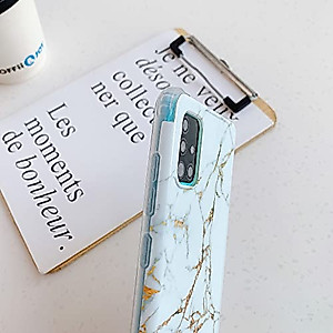 Compatible with Samsung Galaxy Note 10 Plus, Marble Cases IMD+PC Back Stylish Durable Shockproof Protective Cover Fashionable Designs for Women Girls