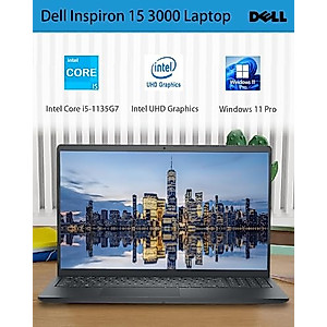 Dell Inspiron 15 3000 Business Laptop Computer, 15.6 Inch FHD PC Laptop, Intel Quad Core i5, Windows 11 Pro, 16GB RAM, 1TB HDD, Lifetime Microsoft Office, Numeric Keyboard, HDMI, Black