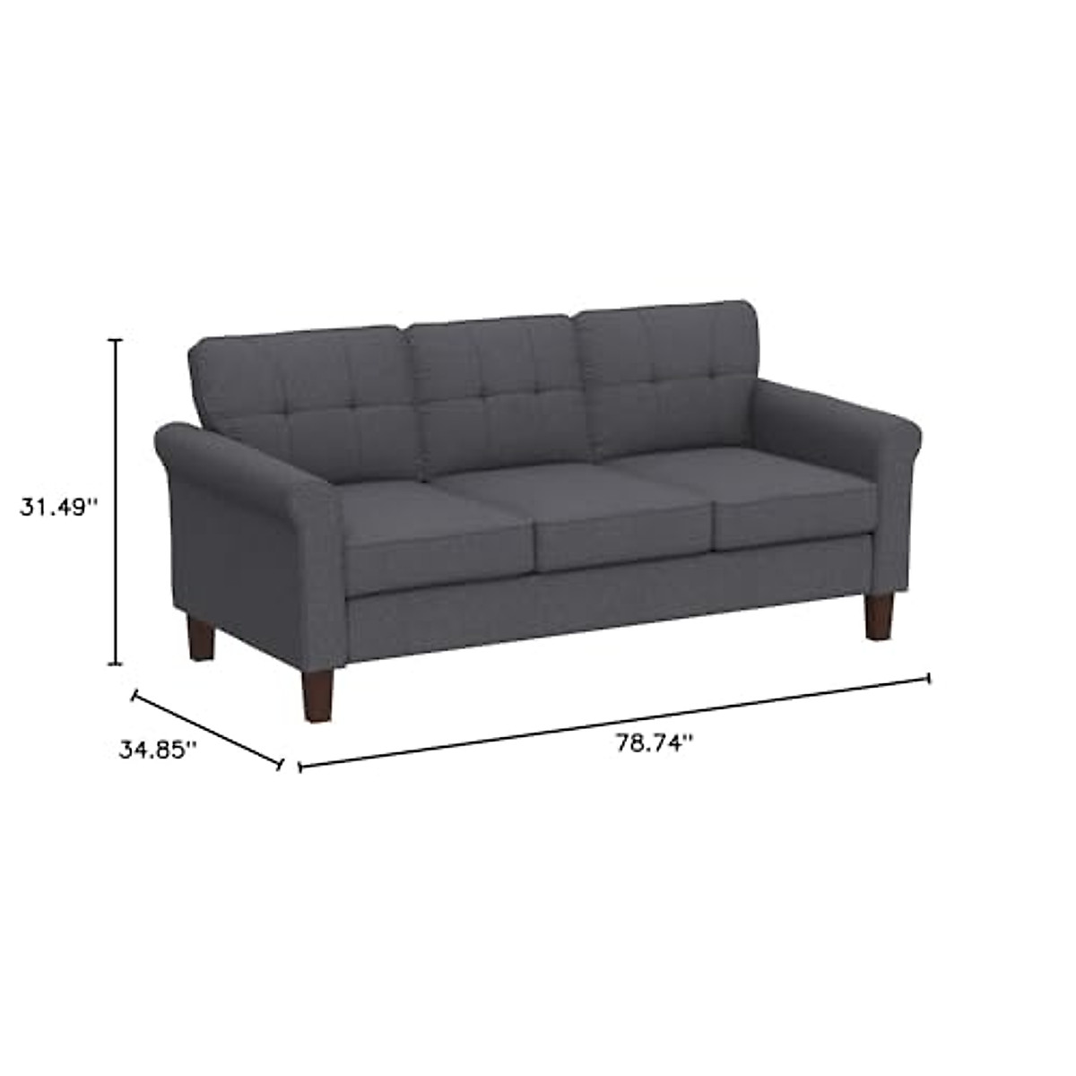 US Pride Furniture Sofas, Dark Gray