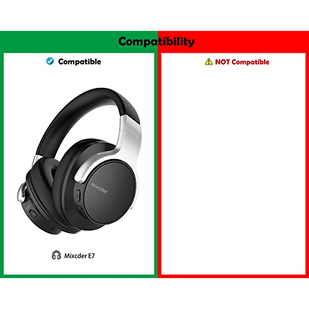 DowiTech Professional Headphone Ear Pads Headset Replacement Earpads Compatible with Mixcder E7 Headphone Headset