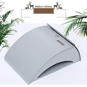 Mailboxes for Outside Mailbox Wall Mount Post Box European Villa Home Wall-Mounted Mailbox Outdoor Garden Waterproof Newspaper Box Creative Circular Simple Letterbox Silver