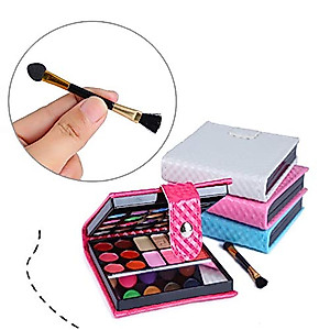 All in one Makeup Kit, Eyeshadow Palette Lip Glosses Blusher Concealer Powder Brush Mirror,Professional makeup kit set for women girls teens or Beginner,32 Color (1Pc) Red