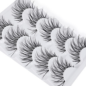 False Eyelashes Glamour Fake Lashes Reusable 100% Handmade (5 Pairs)