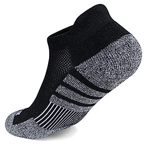 BERING Kids' Athletic Cushioned Ankle Socks 6 Pairs Low Cut Tab for Youth Boys Girls