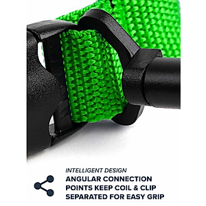 Rogue Endeavor Large, Heavy Duty Stainless Steel Game Clip Fish Stringer System + Stainless Core Coiled Lanyard. Designed for Kayak Fishing & Spearfishing. All Fish Species (Heavy Duty - Yellow)