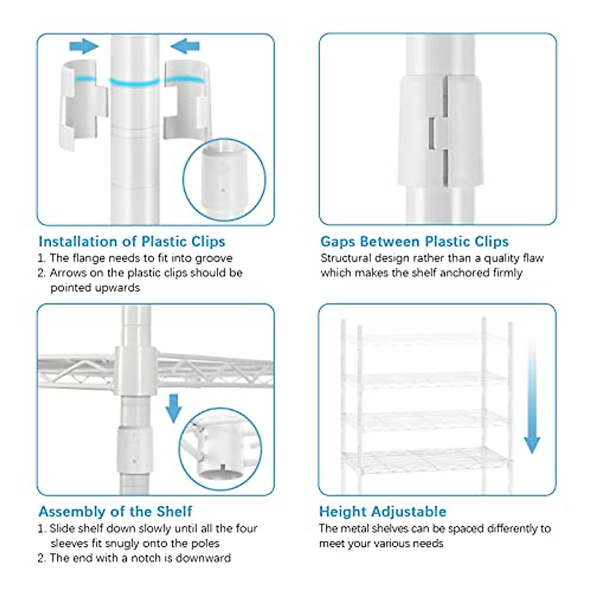 VIPEK V1S i1 Heavy Duty Garment Rack 3-Tier Wire Clothes Rack for Hanging Clothes Freestanding Closet Organizer with Hanging Rod Space Saving Wardrobe Storage Clothing Rack, White