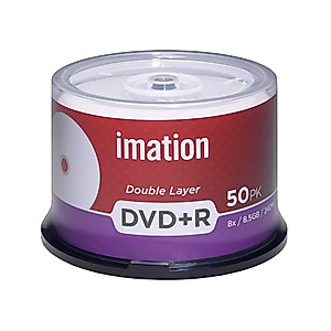 50 Pack Imation DVD+R DL Dual Layer 8X 8.5GB DVD Plus R Double Layer White Inkjet Hub Printable Blank Media Data Movie Game Recordable Disc